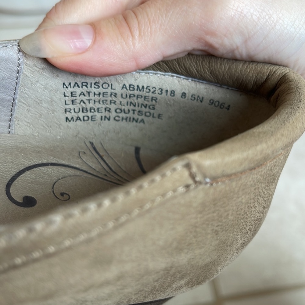 Abeo Marisol Leather Mary Jane Velcro Strap Heel Shoes - Gem